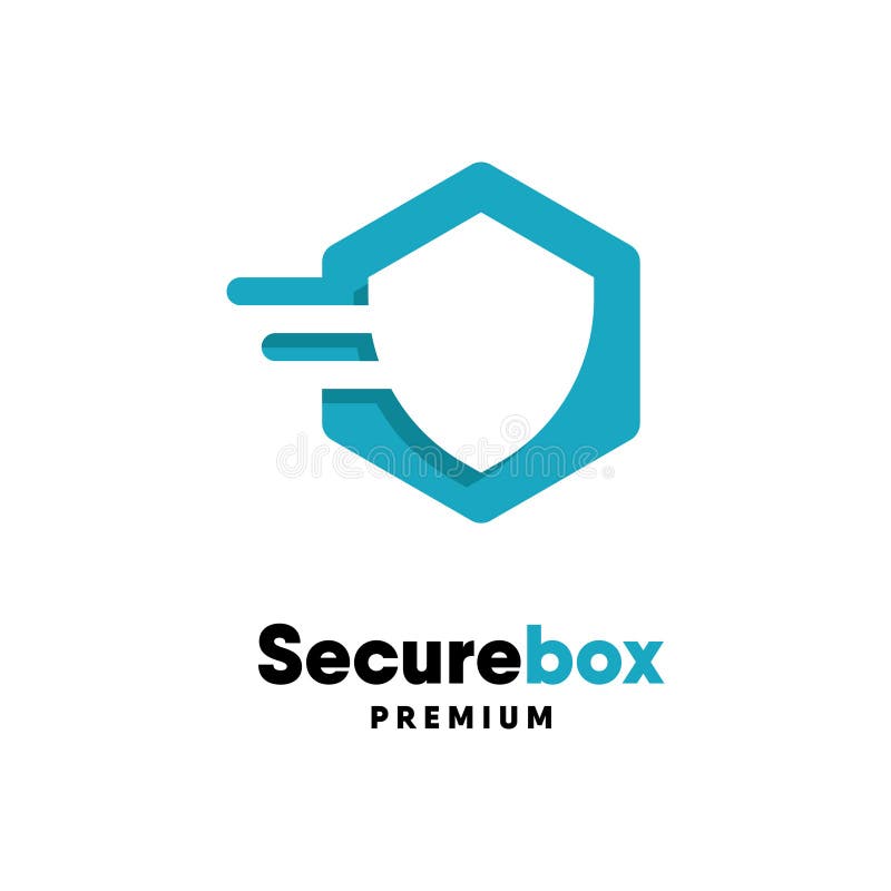 Secure Box Logo Concept stock vector. Illustration of guard - 240602030