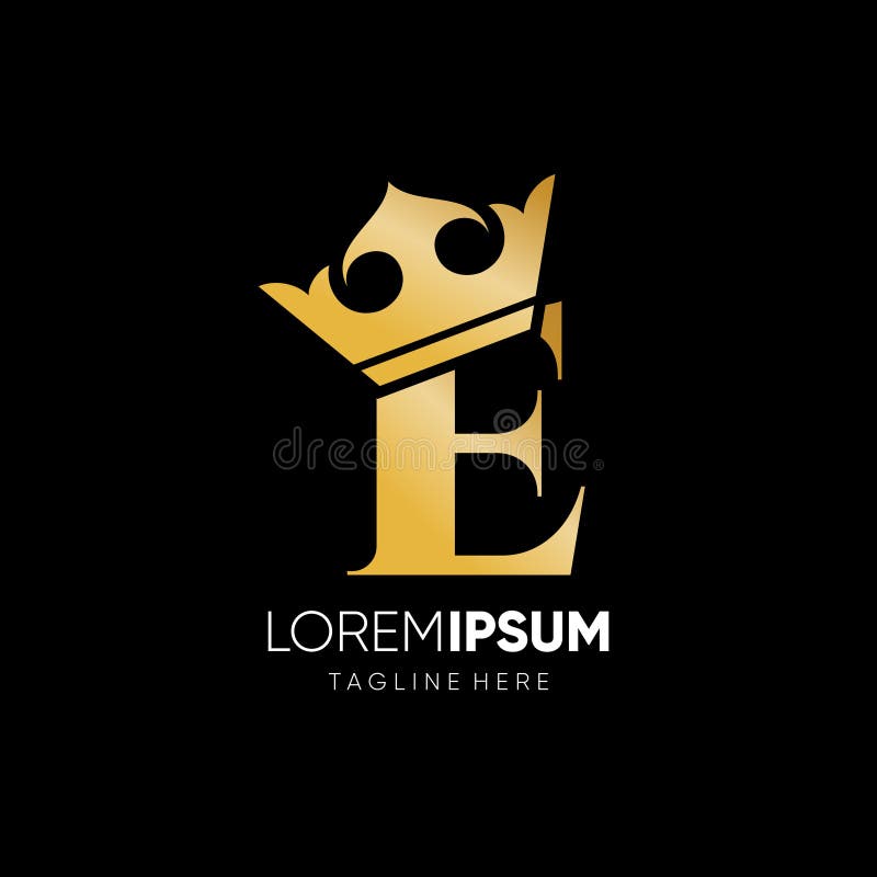 Letter E Crown Logo Design Vector Icon Graphic Stock Vector ...