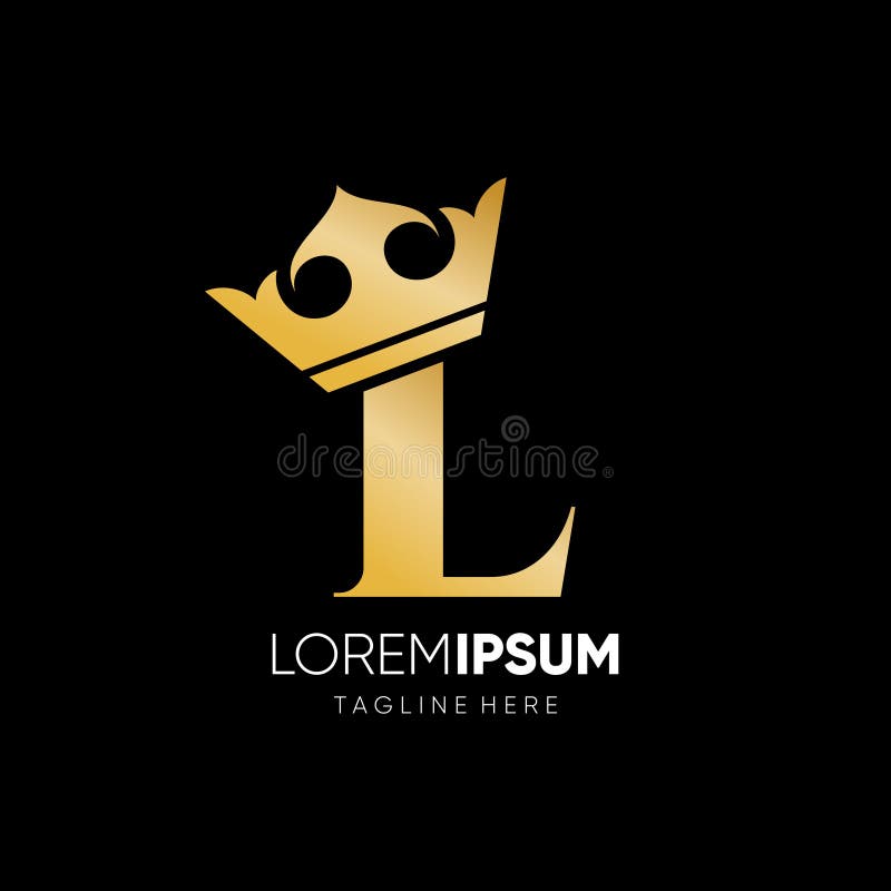 Letter L Crown Logo Design Vector Icon Graphic Stock Vector ...