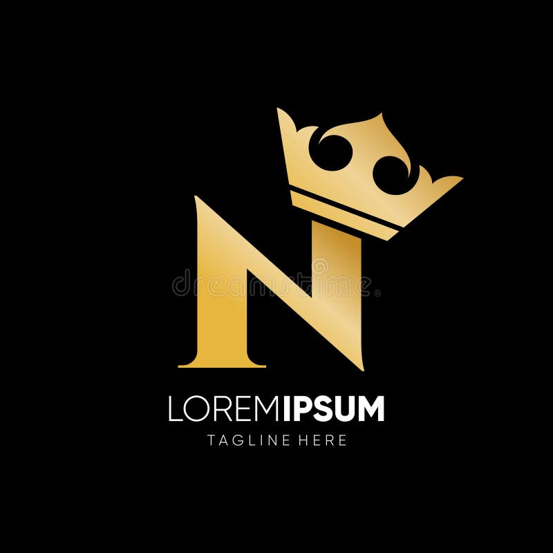 Letter N Crown Logo Design Vector Icon Graphic Stock Vector ...
