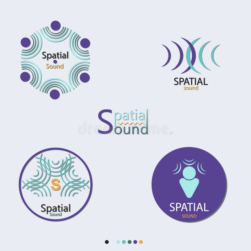 Spatial Audio and Sound with New Technology Logo - Vector Stock Vector ...