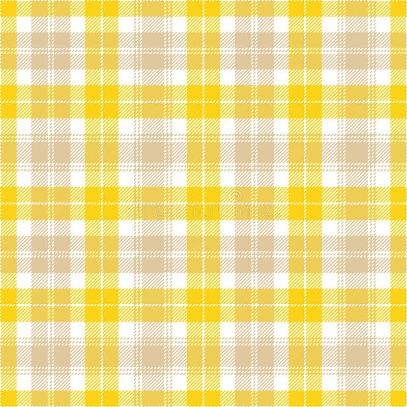 Yellow, Beige and White Tartan Plaid. Scottish Pattern Fabric Swatch ...