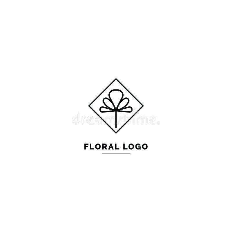 Simple and Clean Floral Logo Template. Stock Vector - Illustration of ...