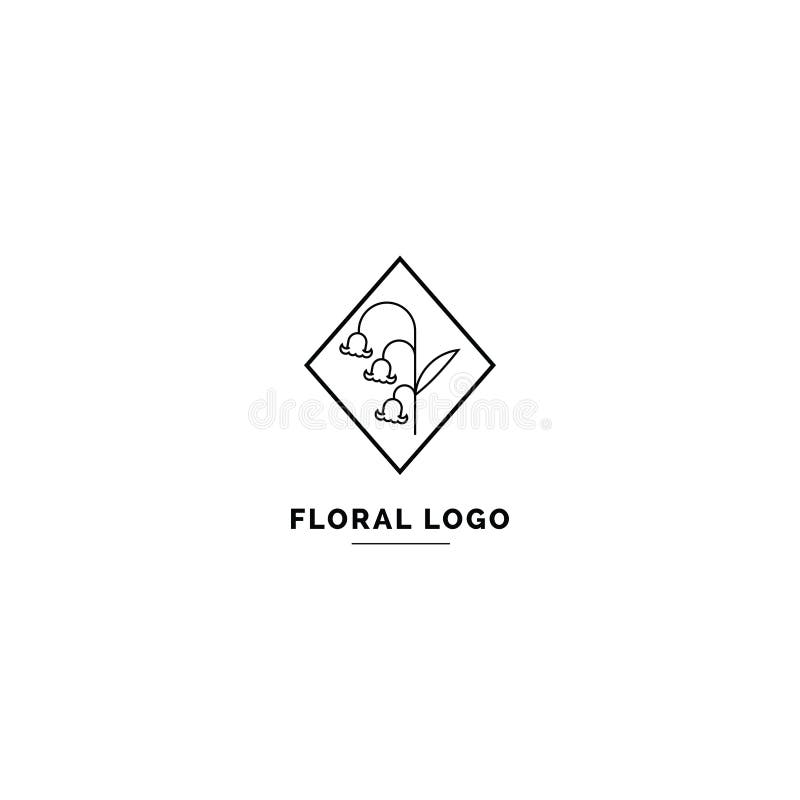 Simple and Clean Floral Logo Template. Stock Vector - Illustration of ...