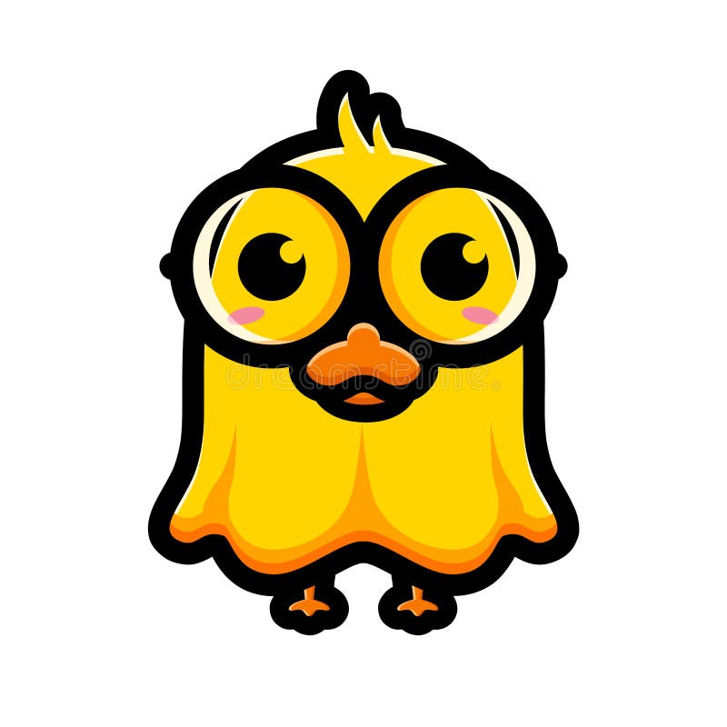 Cute Duck Ghost Character Design Stock Vector - Illustration of duck ...