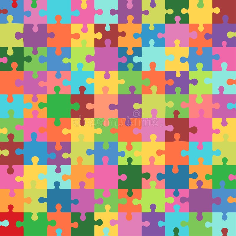 Seamless Pattern Color Puzzles Stock Illustrations – 440 Seamless ...