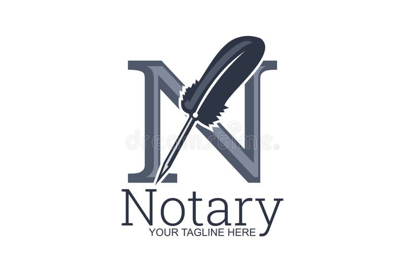 Notary Public Logo Vector Illustration. Stock Vector - Illustration of ...
