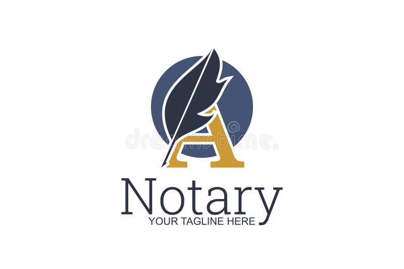 Notary Public Logo Vector Illustration. Stock Vector - Illustration of ...
