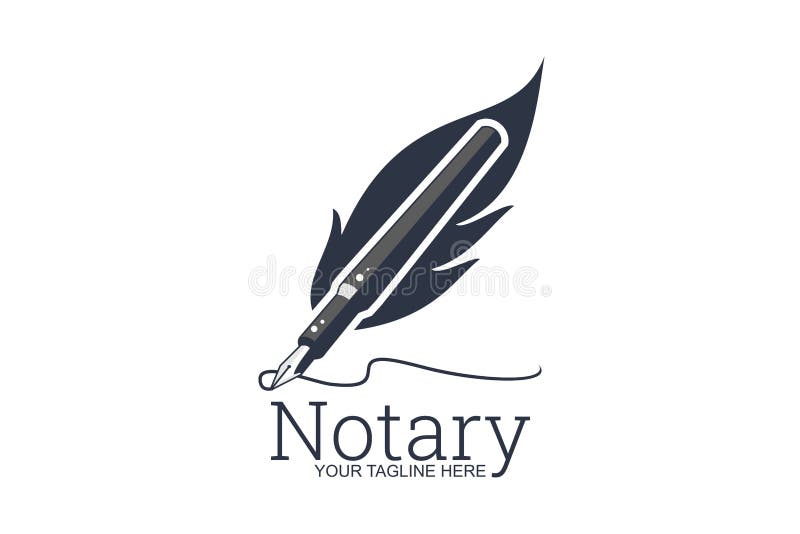 Notary Public Logo Vector Illustration. Stock Vector - Illustration of ...
