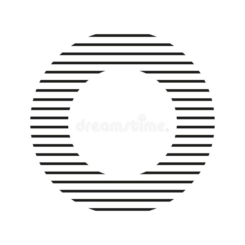 Abstract Linear Circle Element. Stock Illustration - Illustration of ...