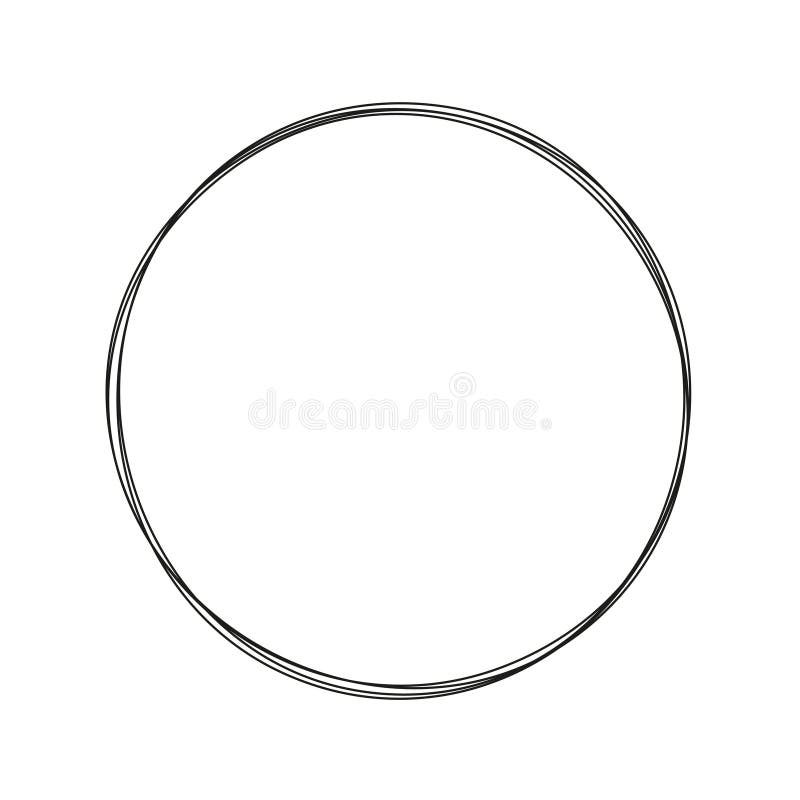 Continuous line circle. stock illustration. Illustration of design ...