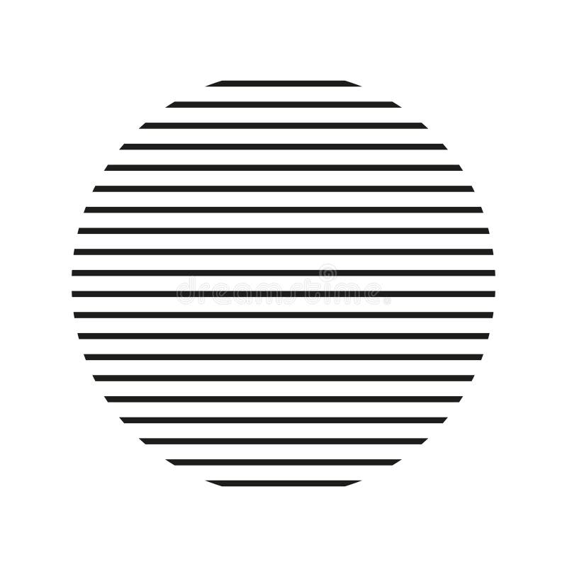 Abstract Linear Circle Element. Lines in Circular Shape Stock ...