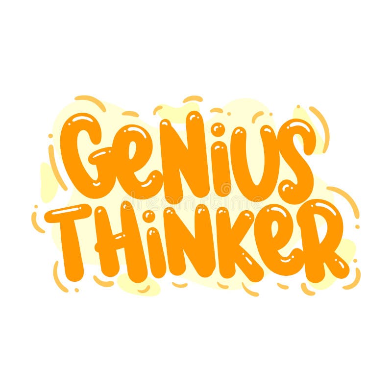 Genius Thinker Quote Text Typography Design Graphic Vector Illustration ...