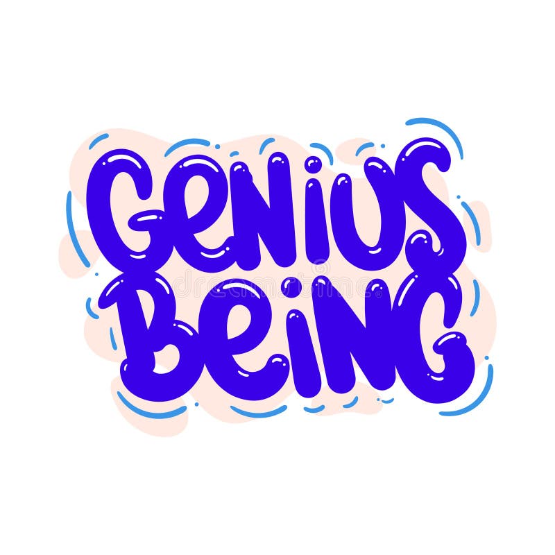 Genius always Quote Text Typography Design Graphic Vector Illustration ...