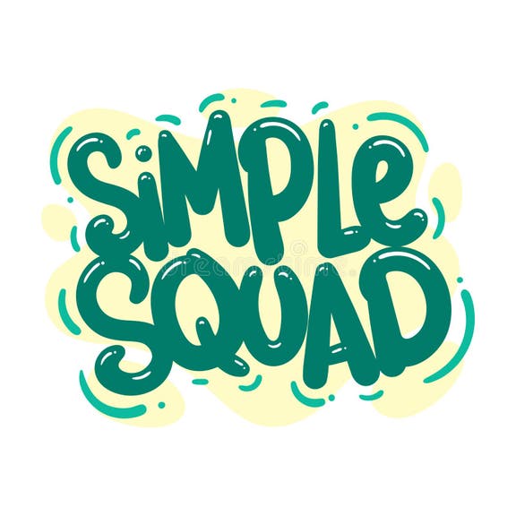 Simple Squad Quote Text Typography Design Graphic Vector Illustration Stock Vector ...