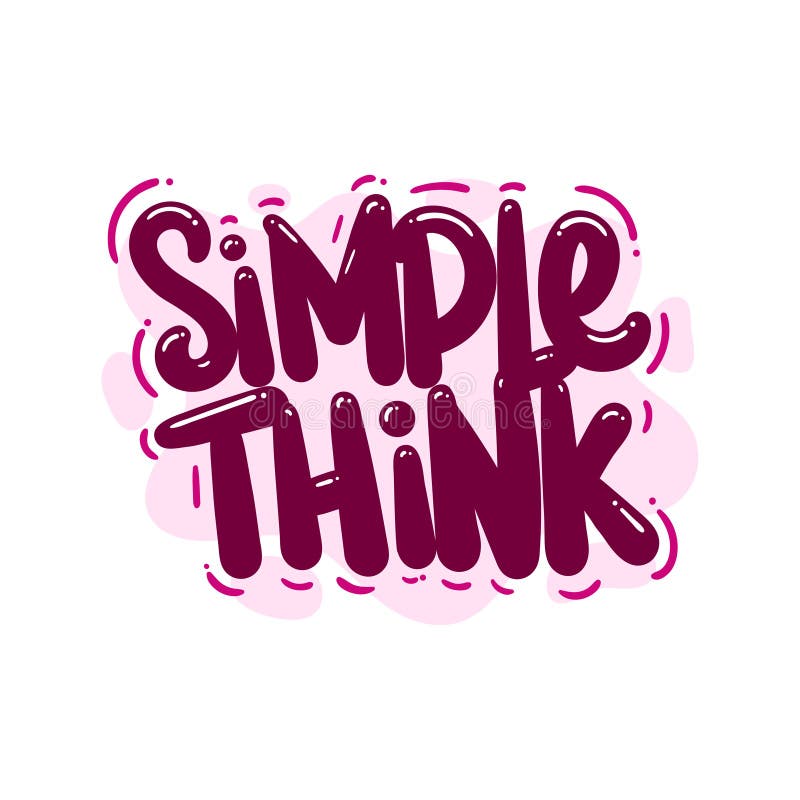 Simple Think Quote Text Typography Design Graphic Vector Illustration ...