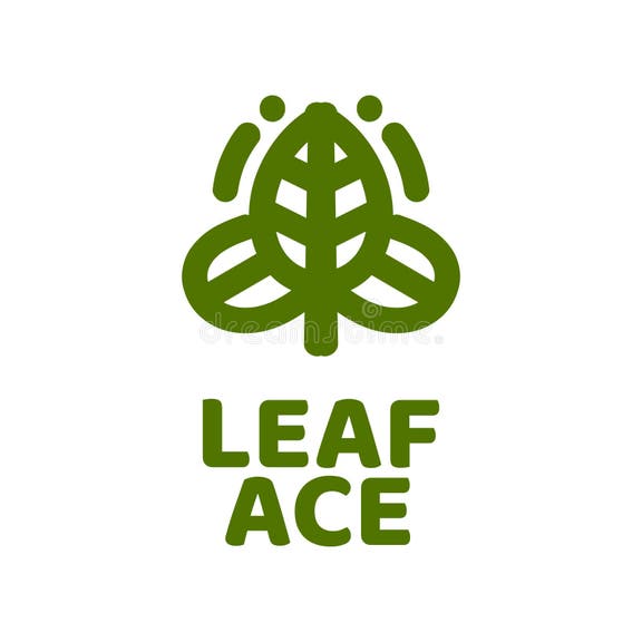 Leaf Ace Green Nature Logo Concept Design Illustration Stock Vector ...