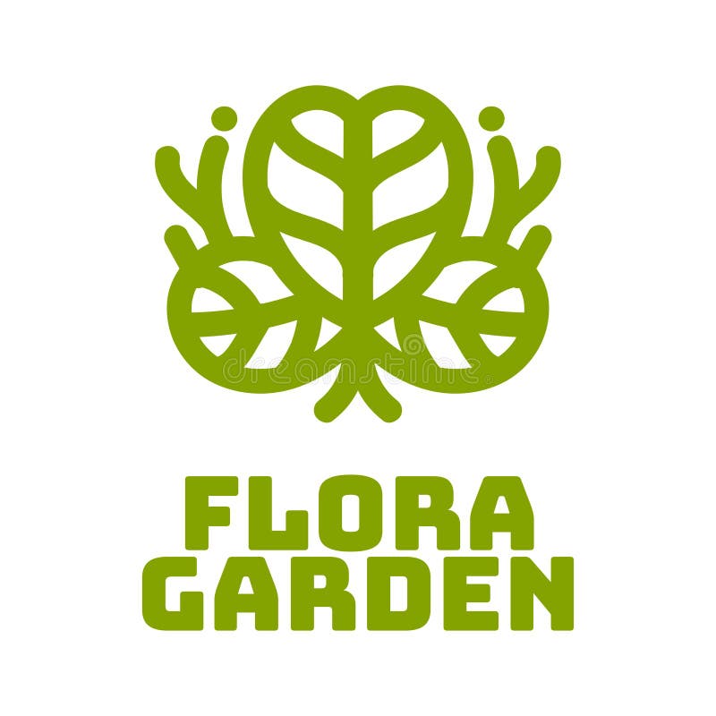 Flora Flower Garden Nature Logo Concept Design Illustration Stock ...