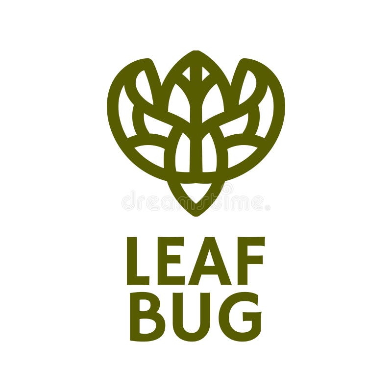 Leaf Bug Plant Green Nature Logo Concept Design Illustration Stock ...