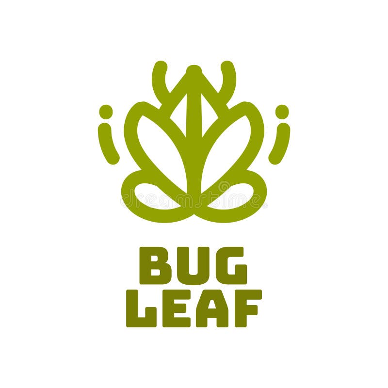 Leaf Bug Plant Green Nature Logo Concept Design Illustration Stock ...
