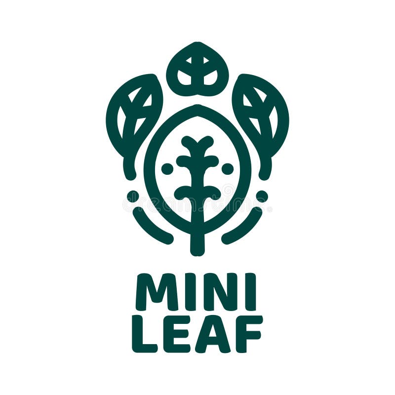 Mini Leaf Green Nature Logo Concept Design Illustration Stock Vector ...