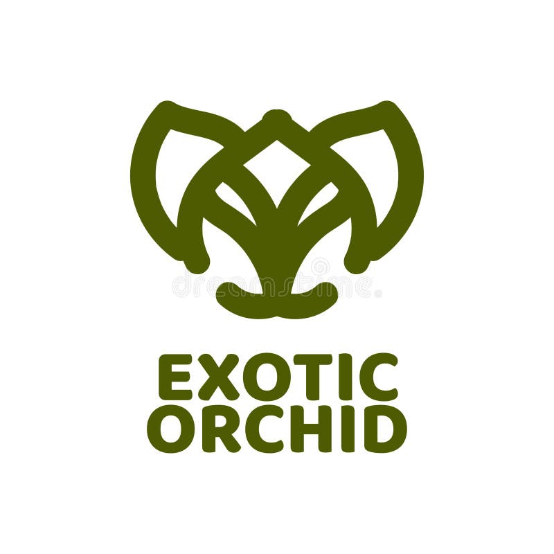 Exotic Orchid Flower Flora Nature Logo Concept Design Illustration ...