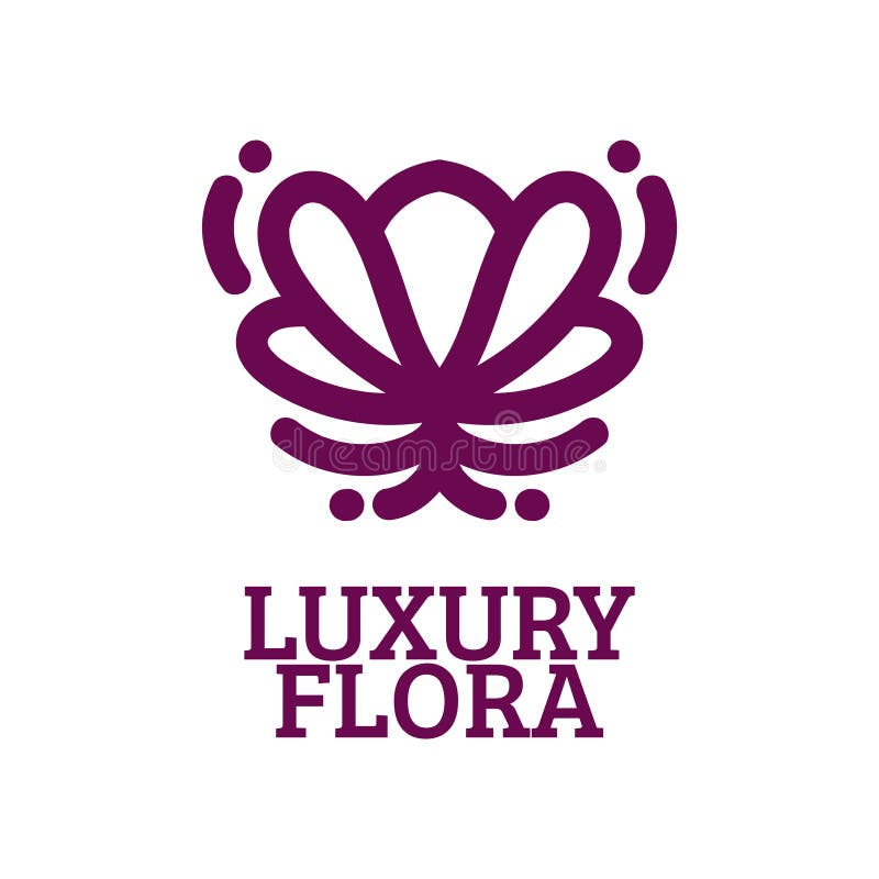 Luxury Flora Flower Purple Nature Logo Concept Design Illustration ...