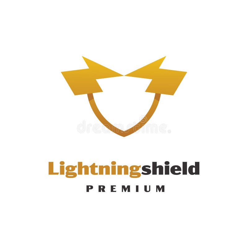 Lightning Shield Logo Design Stock Vector - Illustration of energy ...