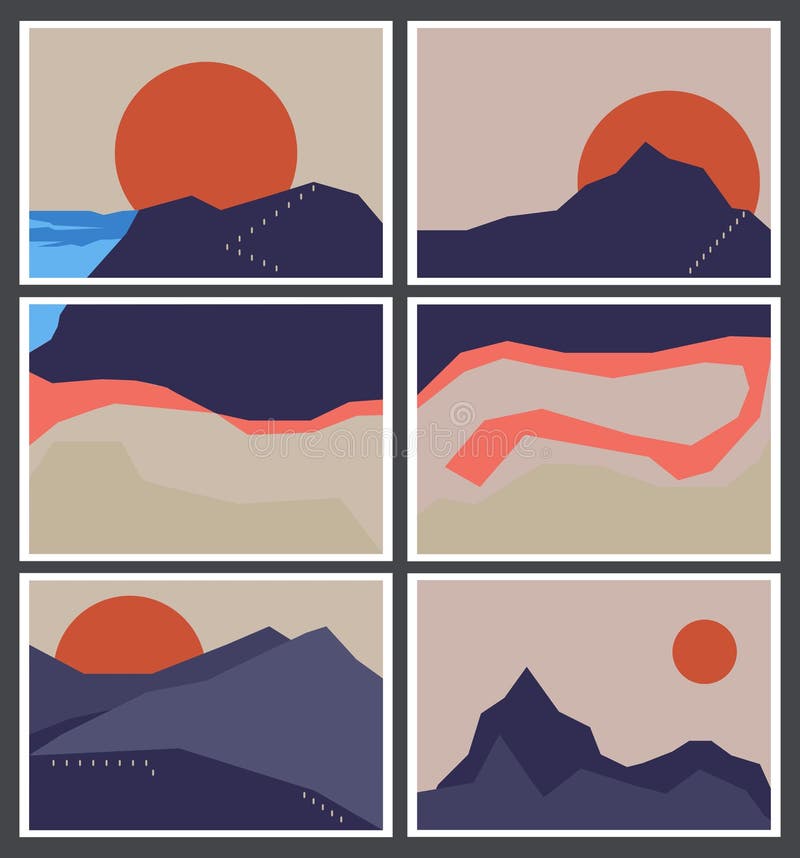 Abstract Contemporary Landscape Posters Stock Illustrations – 2,256 ...
