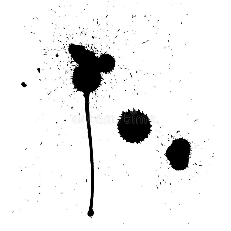 Ink Spots Made by Falling Ink from a Height Stock Vector - Illustration ...