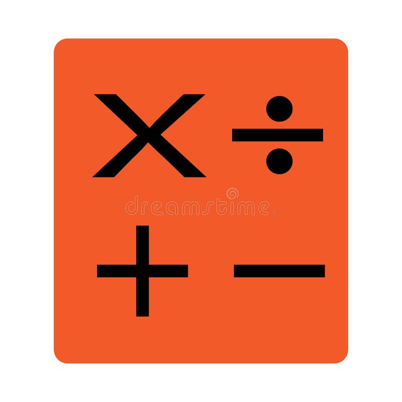 Vector Graphic Illustration of Math Sign or CalculatorPrint Stock ...