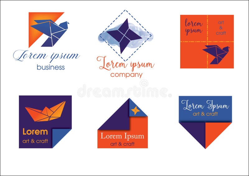 Square Origami Logo for Business and Personal Use Stock Vector ...