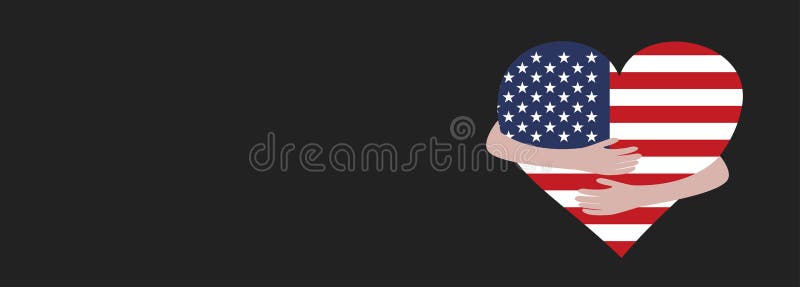 Love USA. Celebrating Freedom and Unity. Stock Vector - Illustration of ...