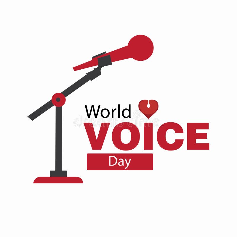 Vector Graphic of World Voice Day Stock Vector - Illustration of music ...