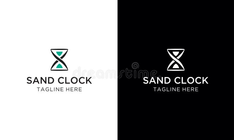 Abstract Sand Clock Logo Design Vector Stock Vector - Illustration of ...