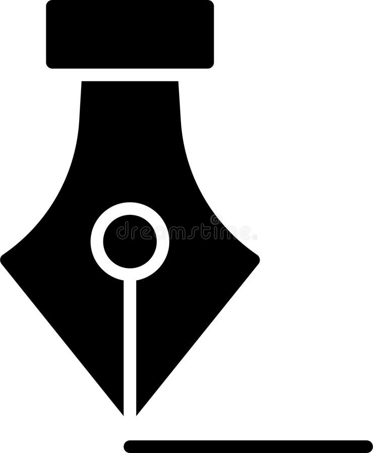 Pen Nib Folder Icon stock vector. Illustration of classic - 241701370