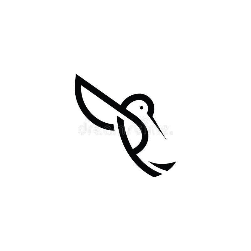 Simple Hummingbird Logo Vector Stock Vector - Illustration of ...