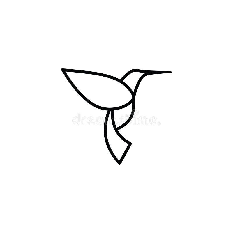 Simple Hummingbird Logo Vector Stock Vector - Illustration of ...