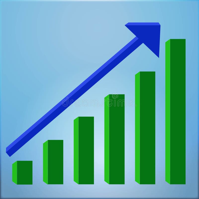 Green Bar Increasing Graph Stock Illustrations – 242 Green Bar ...