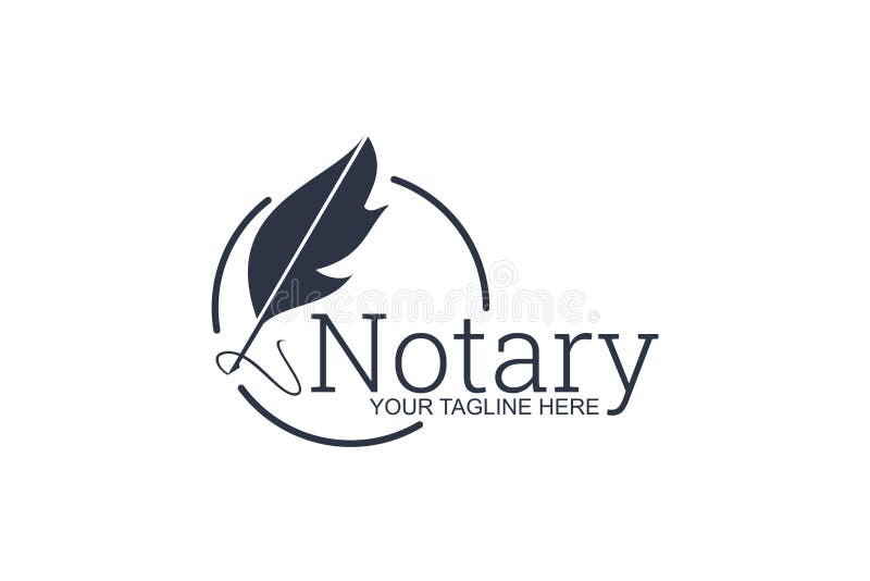 Notary Public Logo Vector Illustration. Stock Vector - Illustration of ...
