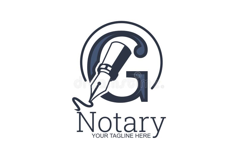 Notary Public Logo Vector Illustration. Stock Vector - Illustration of ...