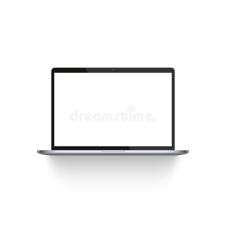 Modern Shining Notebook Isolated on White Background with Soft Shadows ...