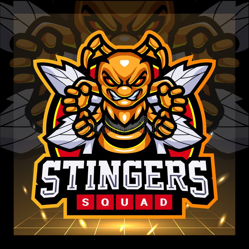 Stinger Bee Mascot. Esport Logo Badge and Template Stock Vector ...