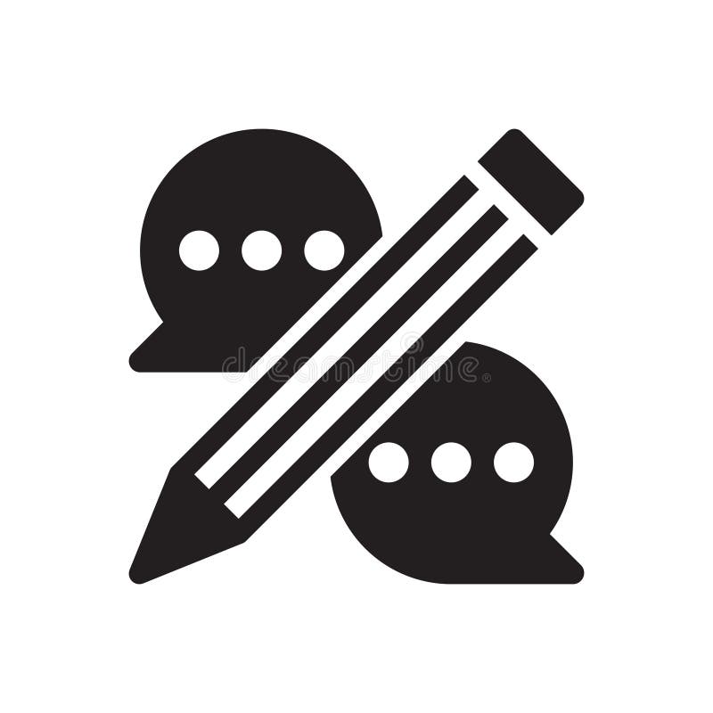 Writing Message Icon - Pencil Writing Message Stock Illustration ...