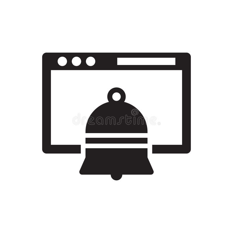 Web Notification Bell Icon - Internet Web Page Icon Stock Illustration ...