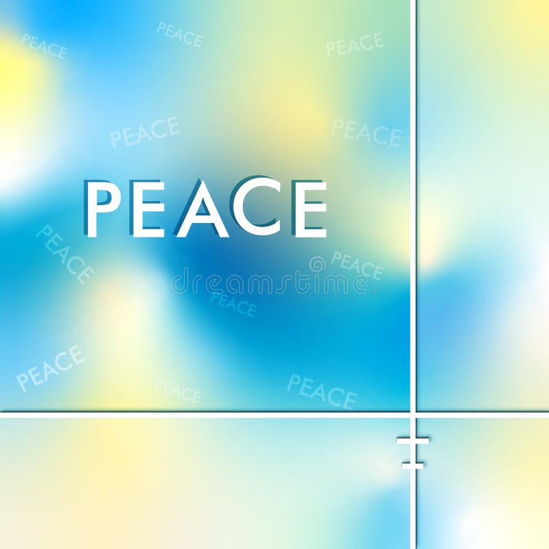 Peace Yellow and Blue Color Background. No War Print Stock Vector ...