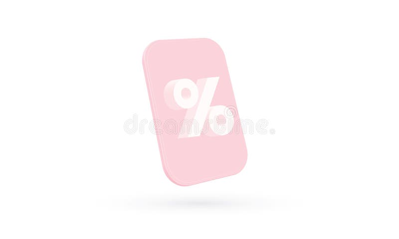 Cartoon Smartphone with a Percentage Sign Stock Vector - Illustration ...