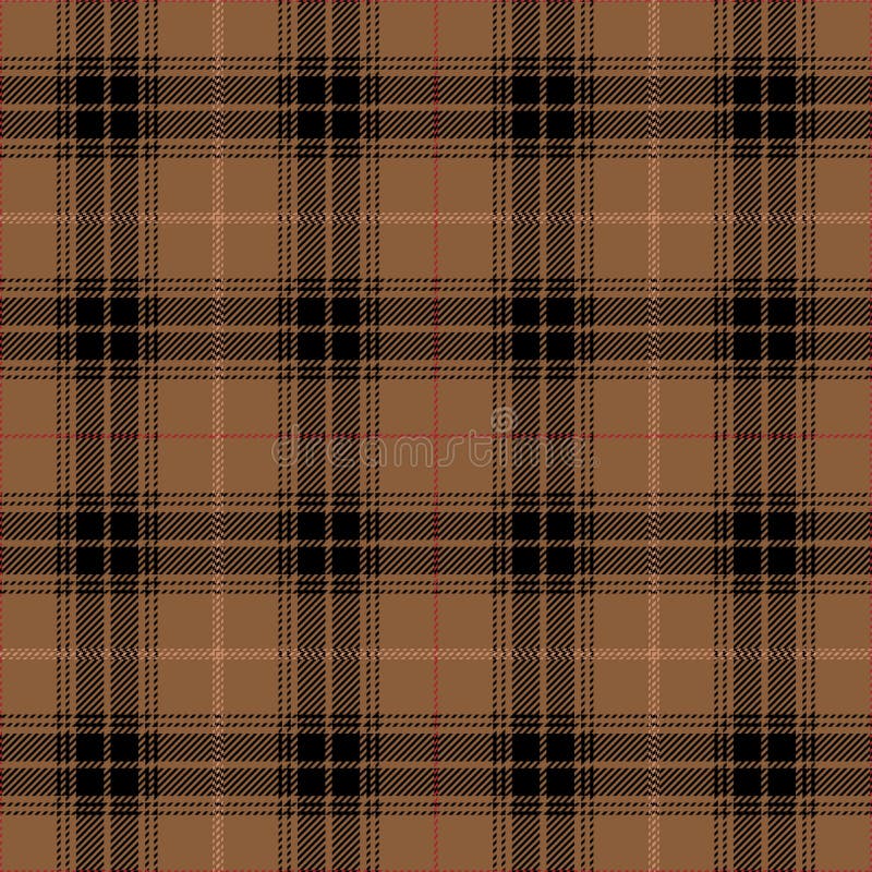 Brown and Black Tartan Plaid. Scottish Pattern Fabric Swatch Close-up ...