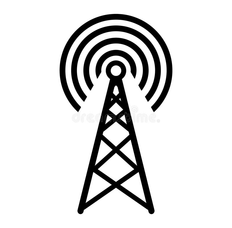 Transmitter Antenna Symbol. Signal Tower Icon Stock Vector ...