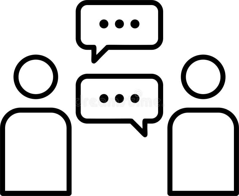 Talk Icon stock vector. Illustration of group, icon - 242382007